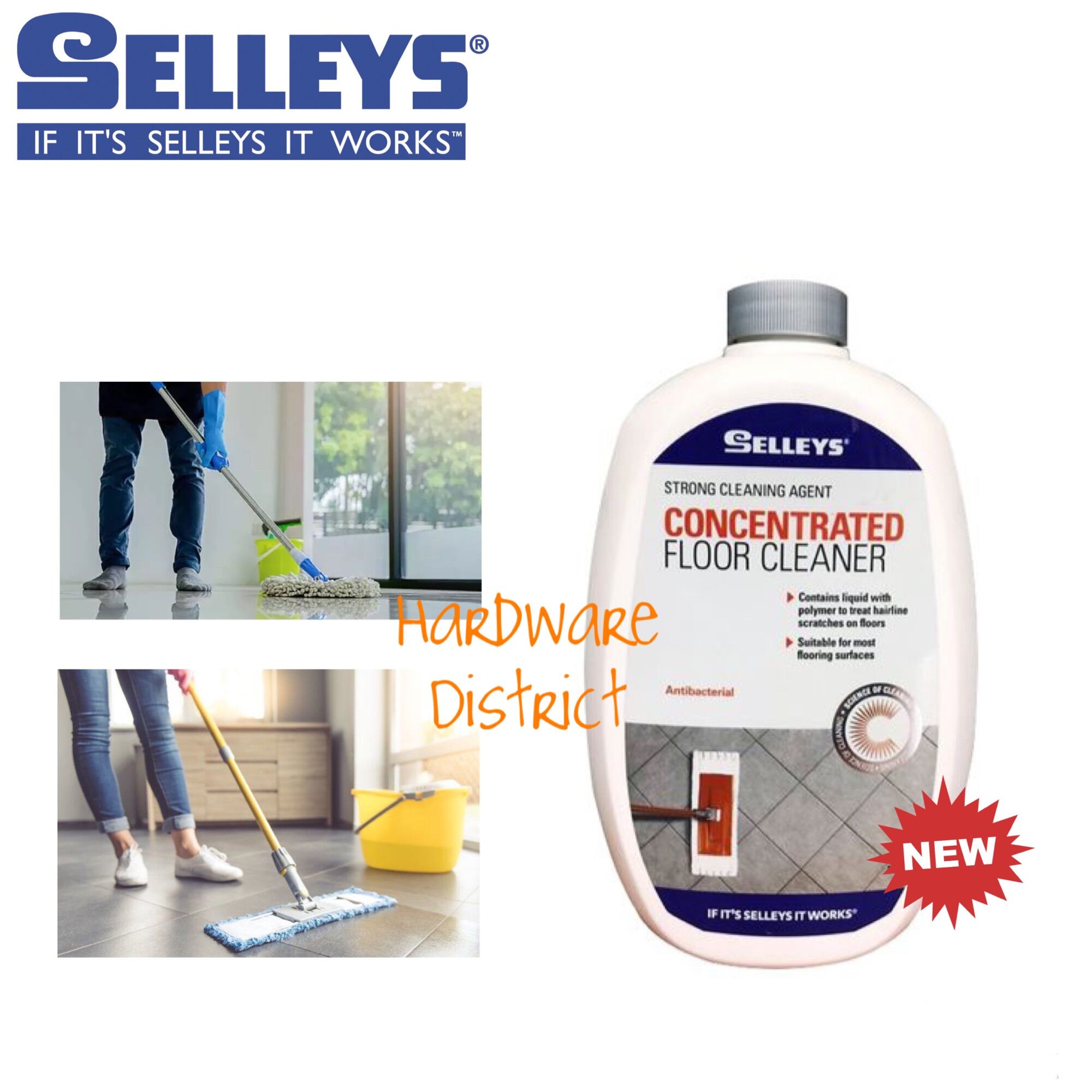 [100% ORIGINAL] SELLEYS Concentrated Floor Cleaner 1L Antibacterial ...