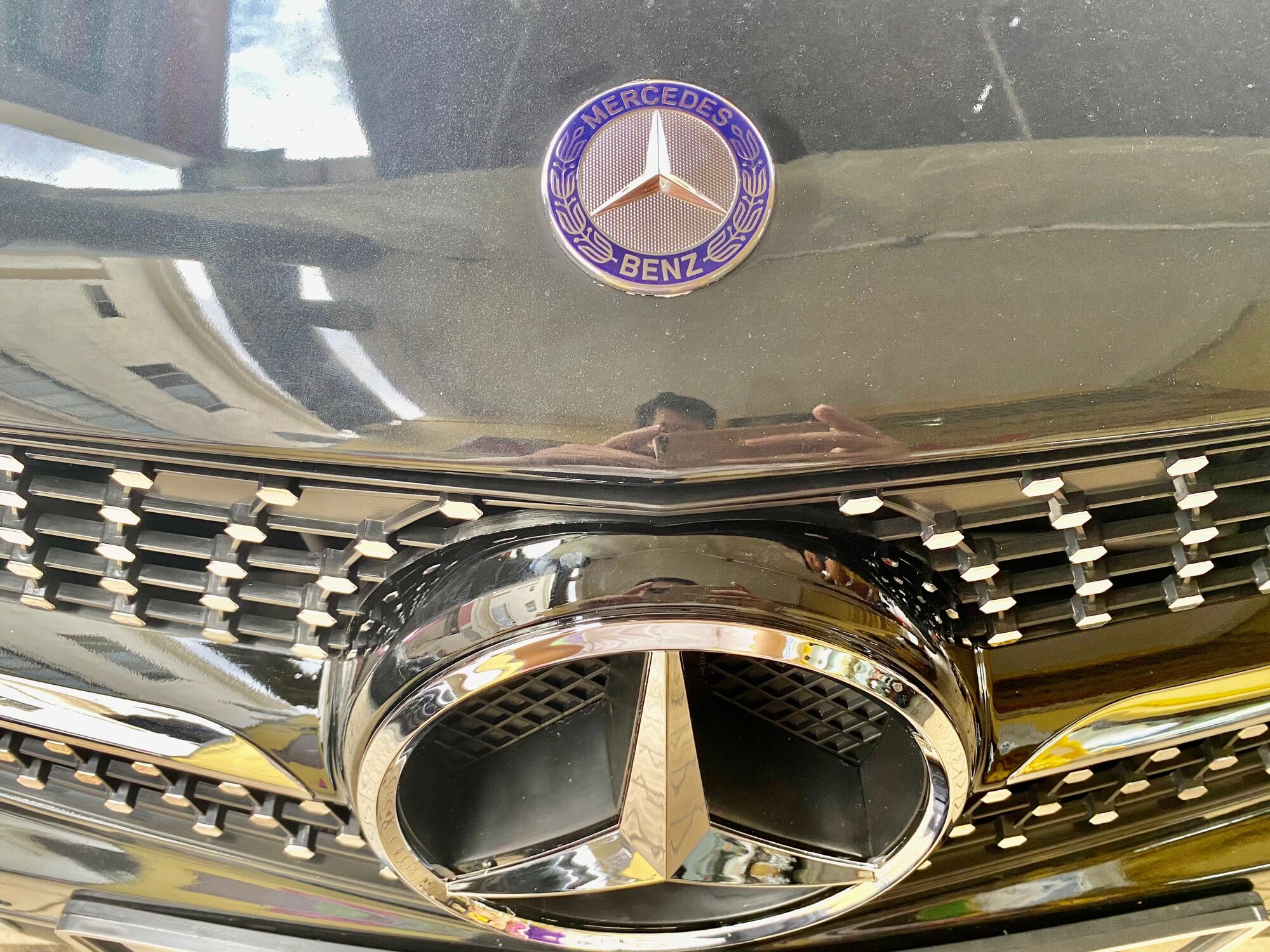 Mercedes Benz w204 w205 w211 w212 w220 w221 front bonnet hood logo ...