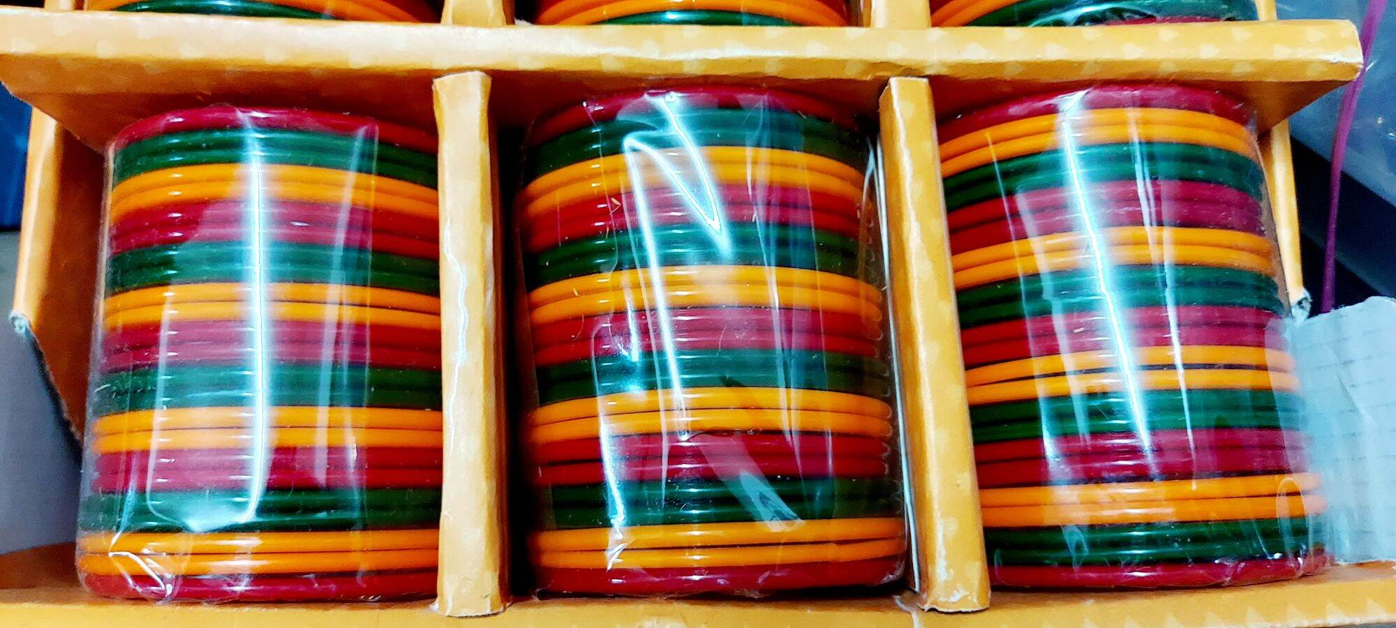 GLASS MULTY COLORS PLAN BANGLES ( 1 set ) | Lazada