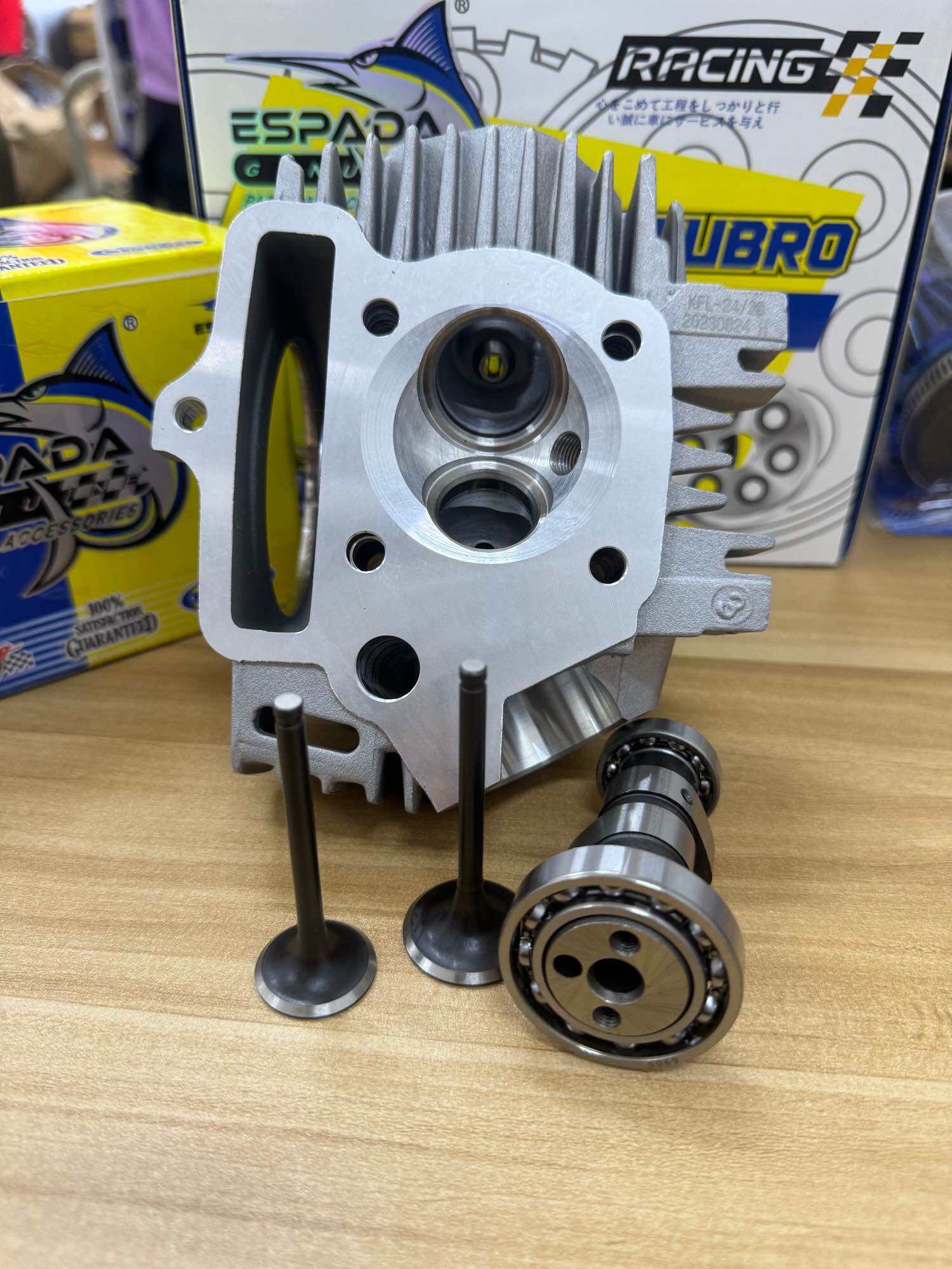ESPADA RACING HEAD EX5 DREAM WAVE100 W100 23/27 24/28 SIAP CAM & VALVE ...