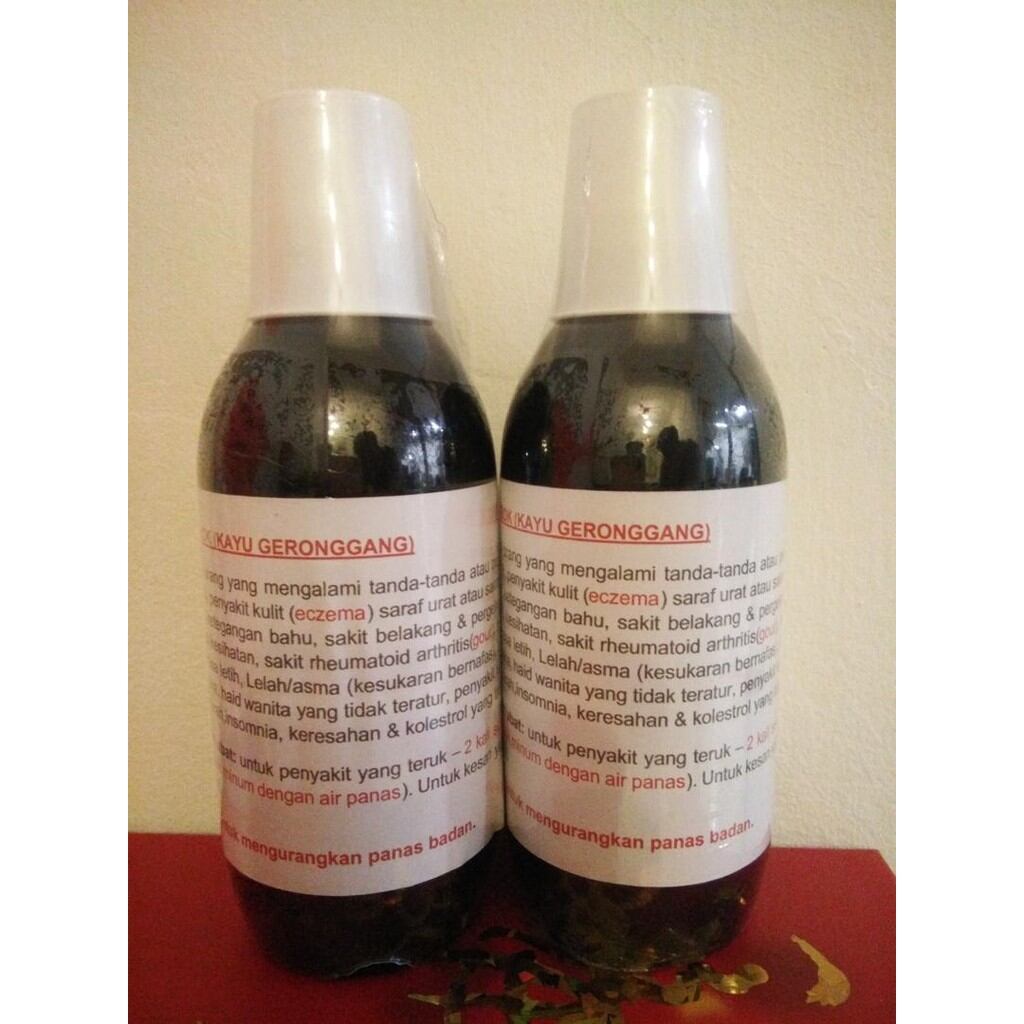 100% ORIGINAL Traditional Herb (HALAL) AIR KAYU GERONGGANG 黄牛木中风青草药 ...