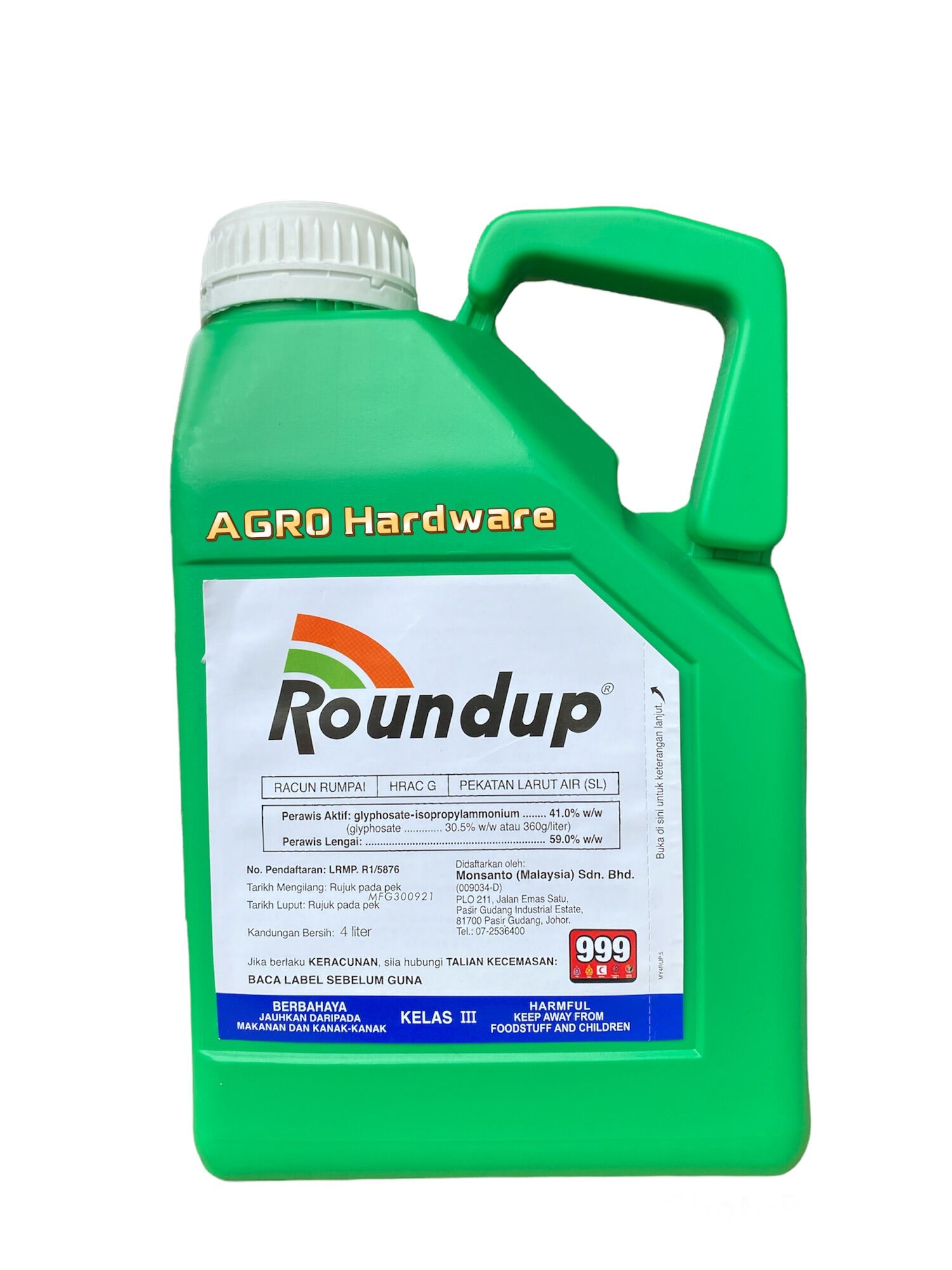 4L Roundup Glyphosate 41% Weed Killer ( Racun Rumpai / Lalang ) | Lazada