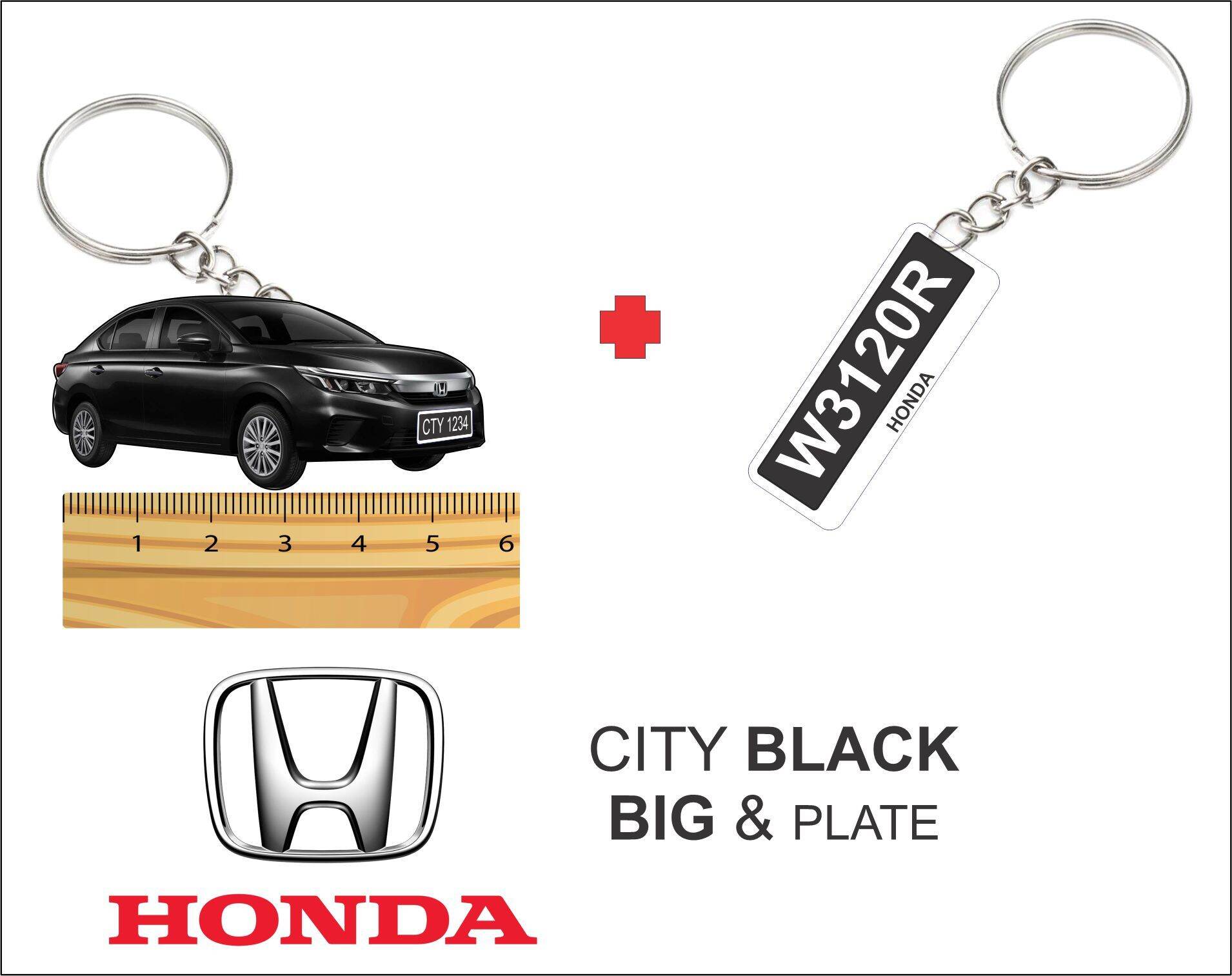 honda city black 2021 keychain (2D) | Lazada