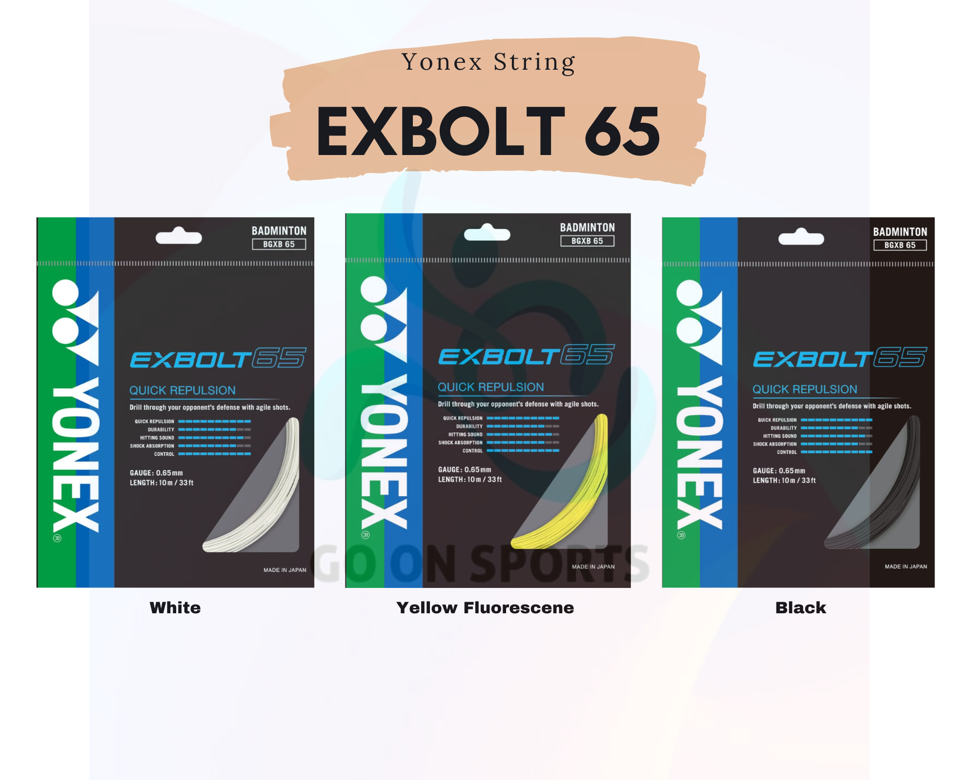 YONEX EXBOLT 65 BADMINTON STRING 100% ORIGINAL | Lazada