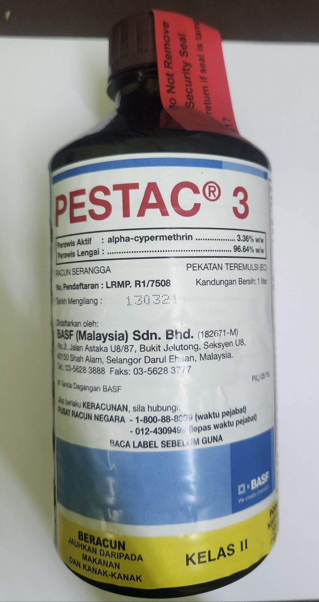 PESTAC 3 1L Alpha-cypermertin / Racun Serangga Ulat Gulung Daun Padi ...