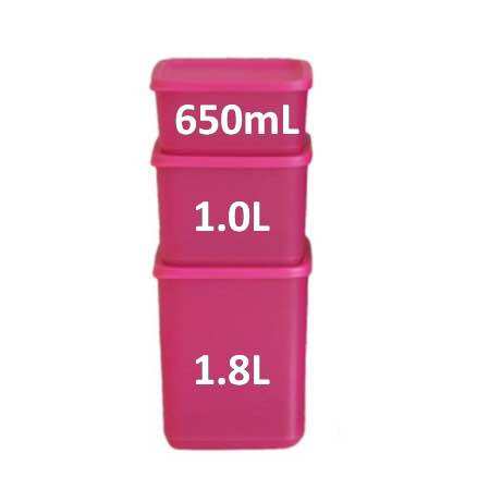 Tupperware So Fresh Square Set - 650ml / 1.0L / 1.8L / 2.2L | Lazada