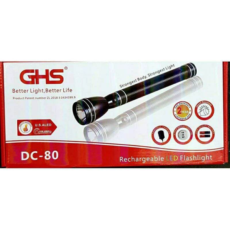 GHS torch light rechargeable (2 years warranty) original Japan quality ...