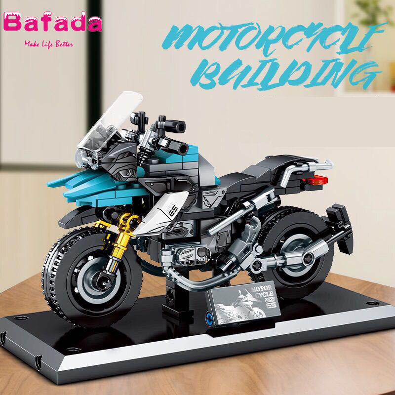 Bafada Motorcycle Building Blocks Sets Boys Building Sets Toy Assembly Brick Educational Toys ...