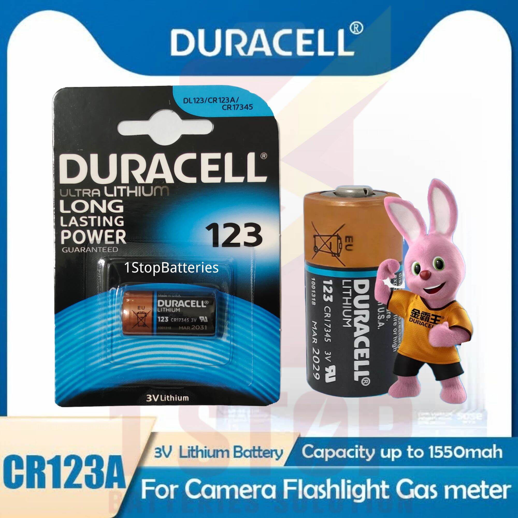 Duracell 3V Ultra Lithium Battery ( CR123A / 123 / CR17345 )( CR2 / CR15H270 ) | Lazada