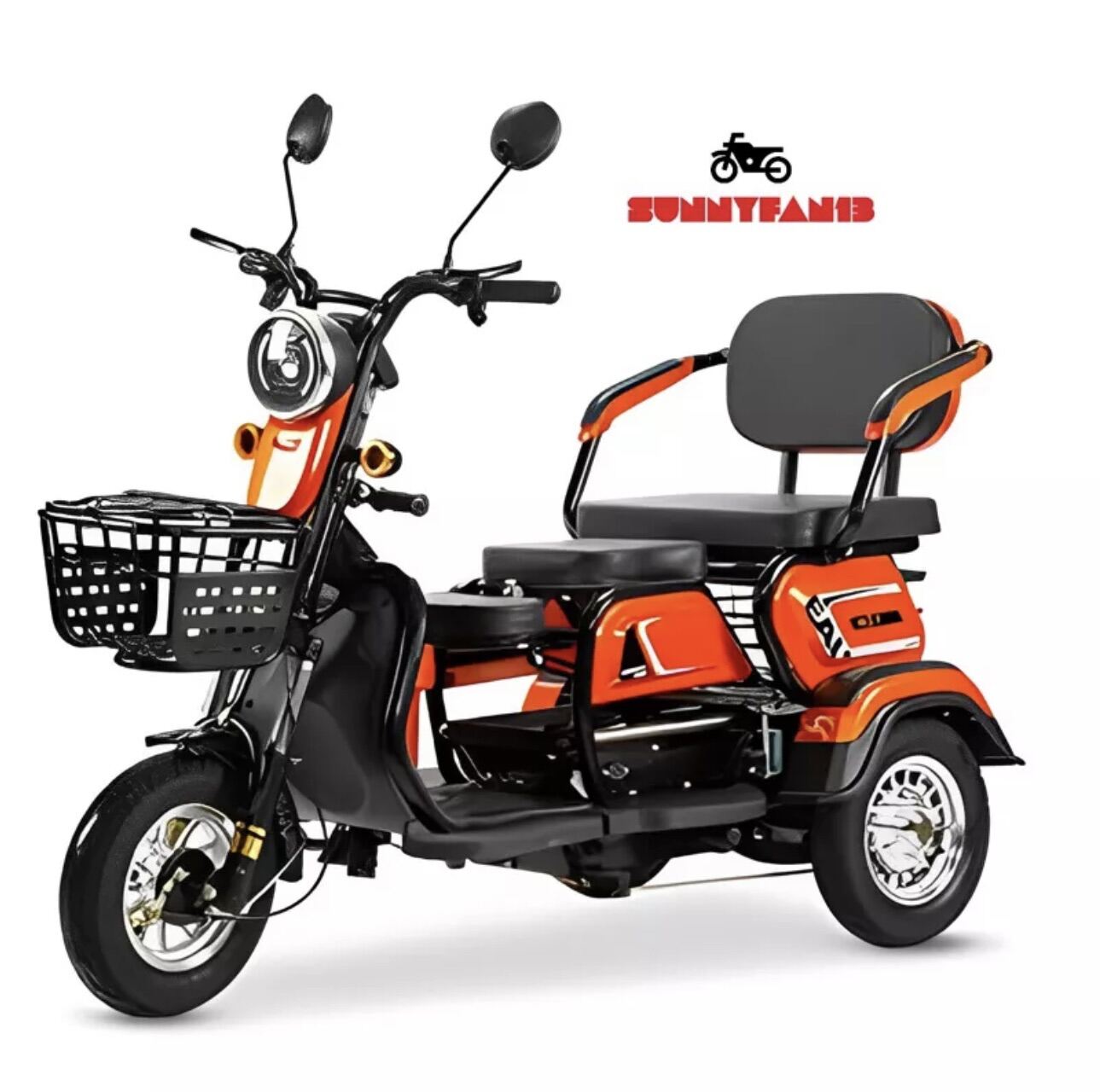 Ebike 3 Wheels Elektrik Basikal 3 Roda Electric Tricycle 3 Seats ...