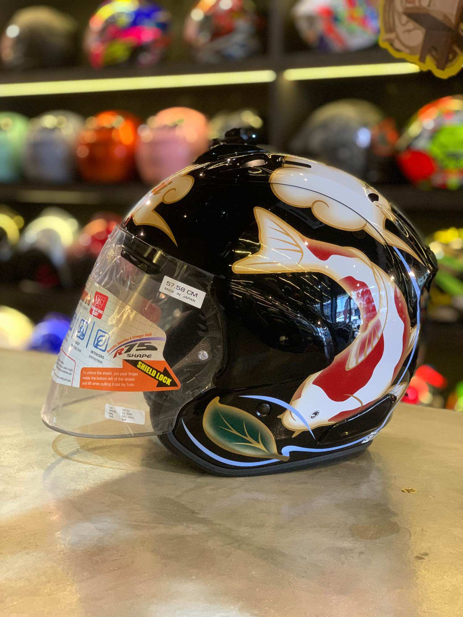 ORIGINAL ARAI VZ-RAM NISHIKIGOI KOI BLACK HELMET | Lazada