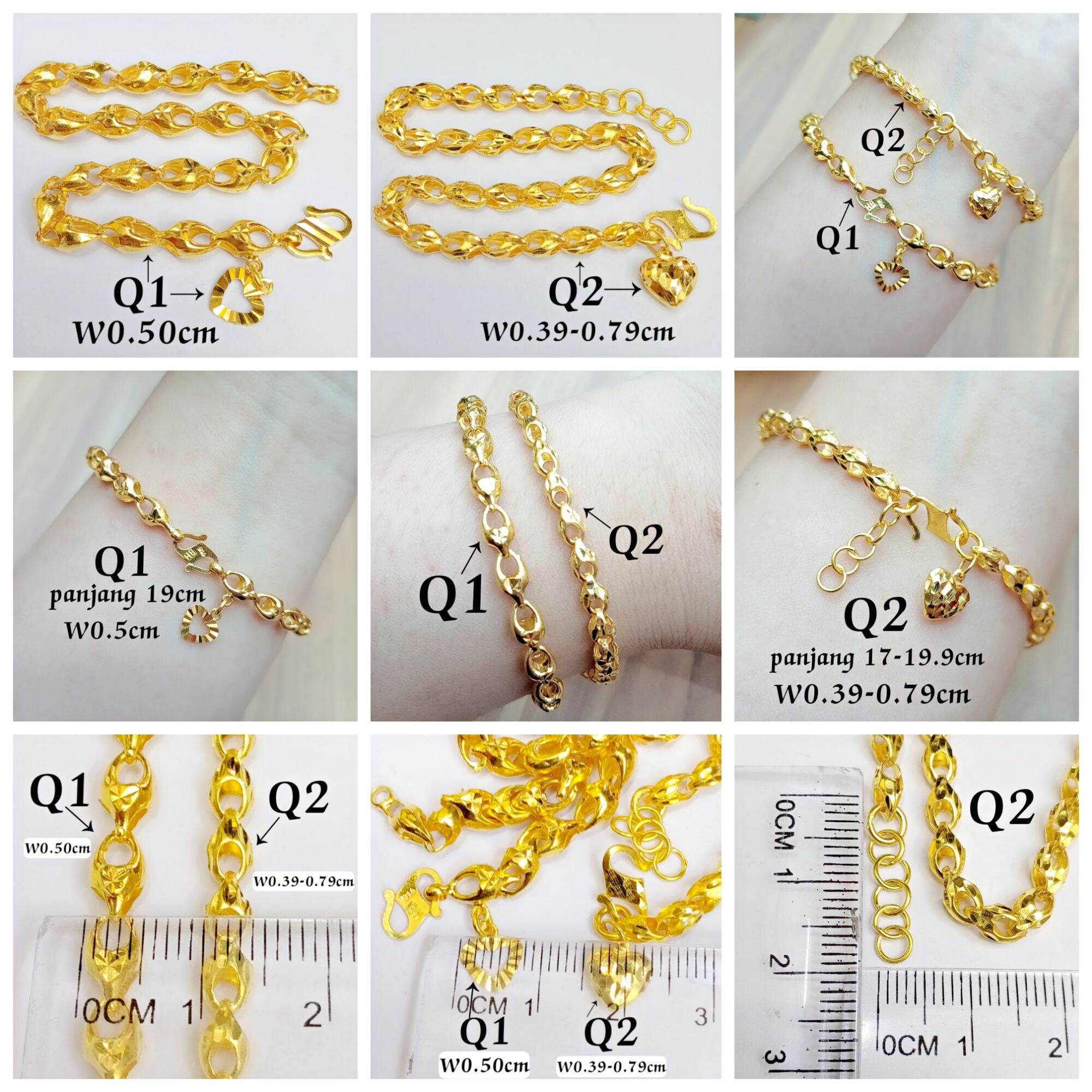 RANTAI TANGAN SIPUT EMAS 916 TULEN????+4↑/+5↑/6g/7g - GOLD SHOP SMART ...