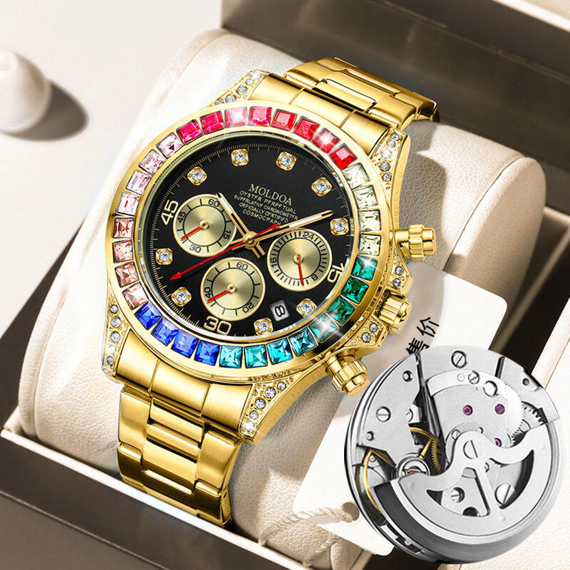 New 2025 Automatic Mechanical Men's Watch Star Business Waterproof ...