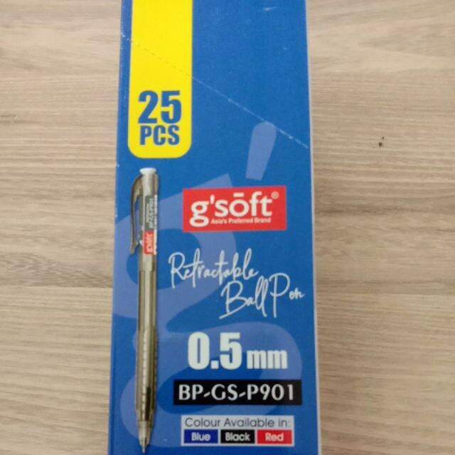 Gsoft Ball Pen 0.5mm BP-GS-P901 25pcs buatan Malaysia | Lazada