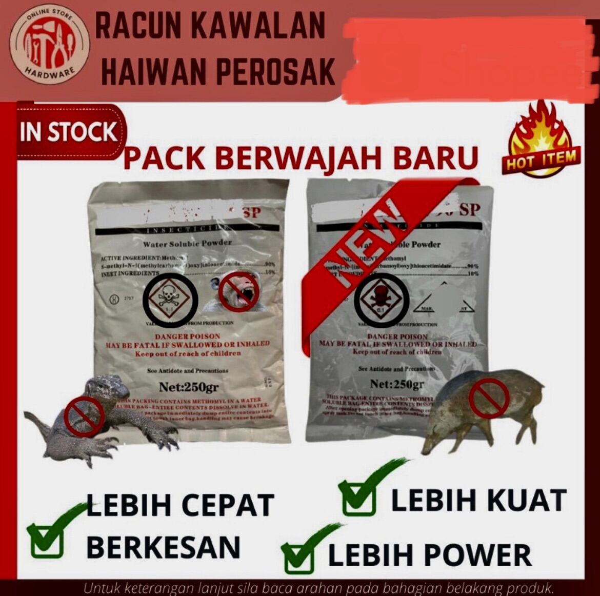 Mengawal Haiwan Perosak Tanaman/Racun Babi/Racun Biawak/Racun Monyet ...