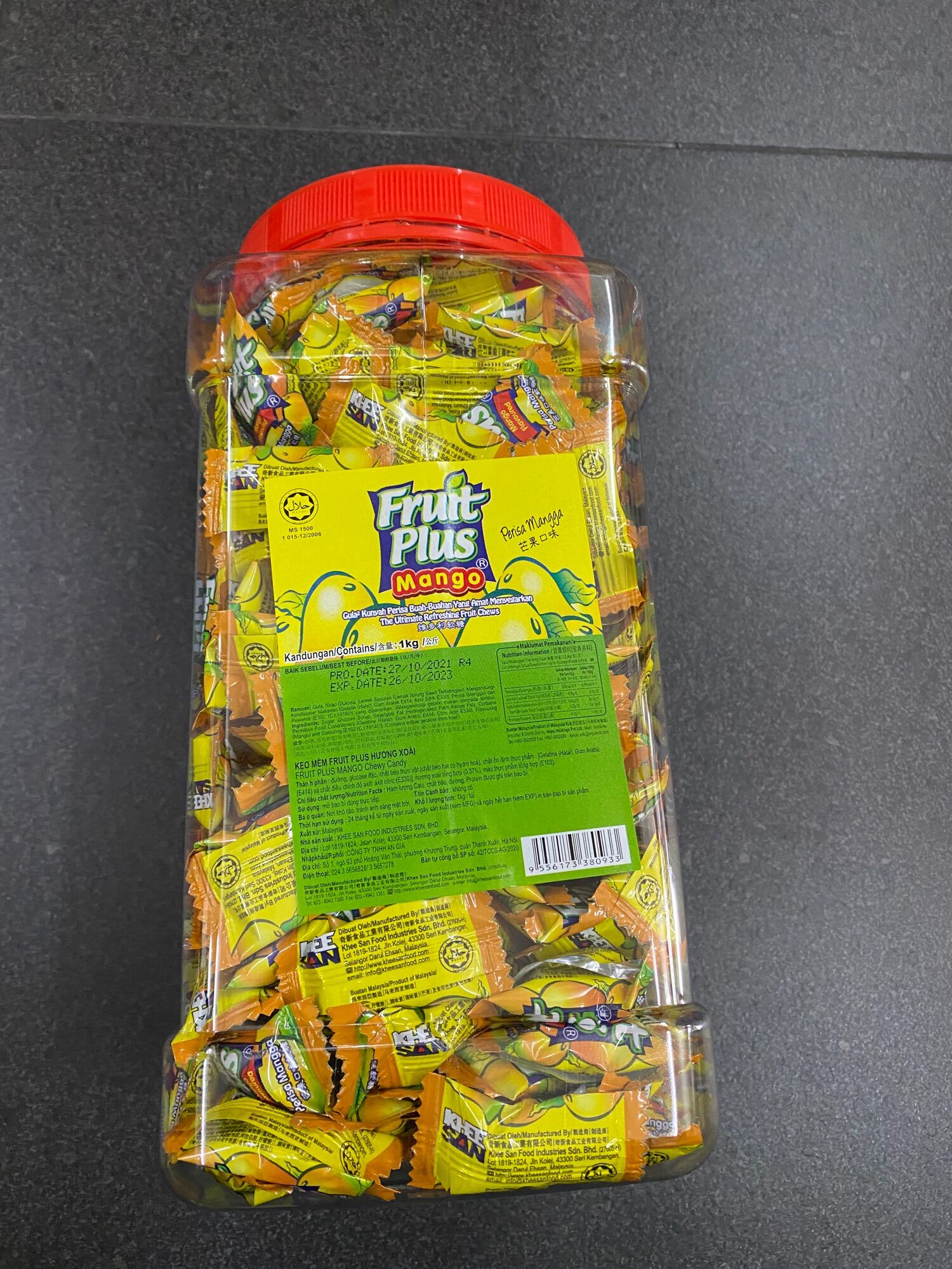 Fruit plus mango chewy candy 350’s jar | Lazada