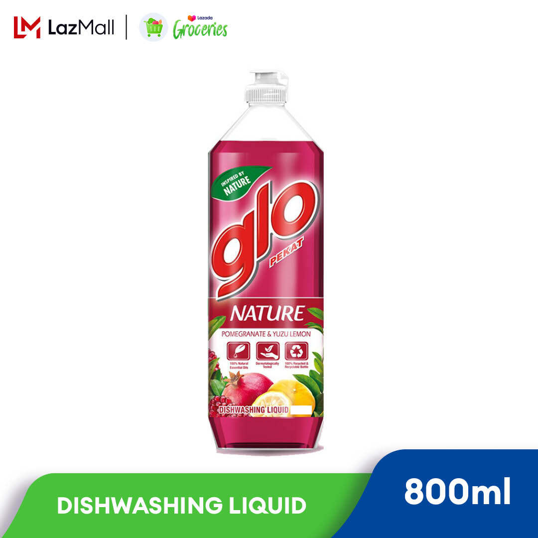 Glo Nature Pomegranate & Yuzu Lemon Dishwashing Liquid 800ml | Lazada