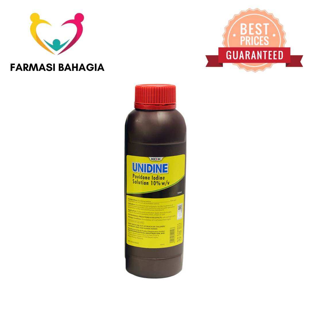 Unidine Povidone Iodine Solution 10% w/v (100ml / 500ml / 1000ml) | Lazada