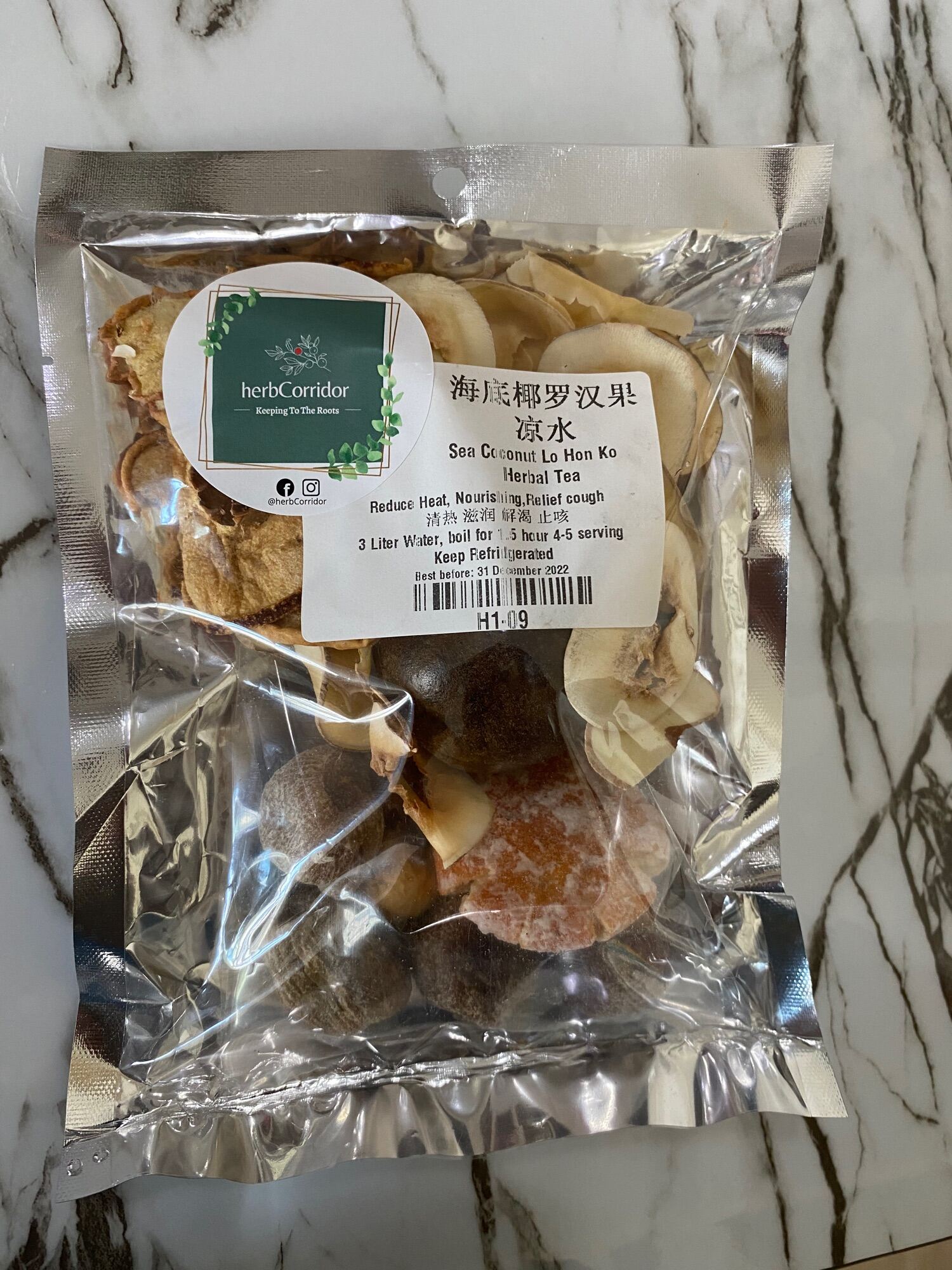 herbCorridor Sea Coconut Lo Han Ko Herbal Tea Pack 海底椰 罗汉果 凉水 润肺 止咳 凉茶 ...