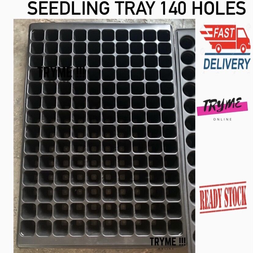140 Hole Tray Seedling Tray Semaian Plastic Nursery Seed Germination ...