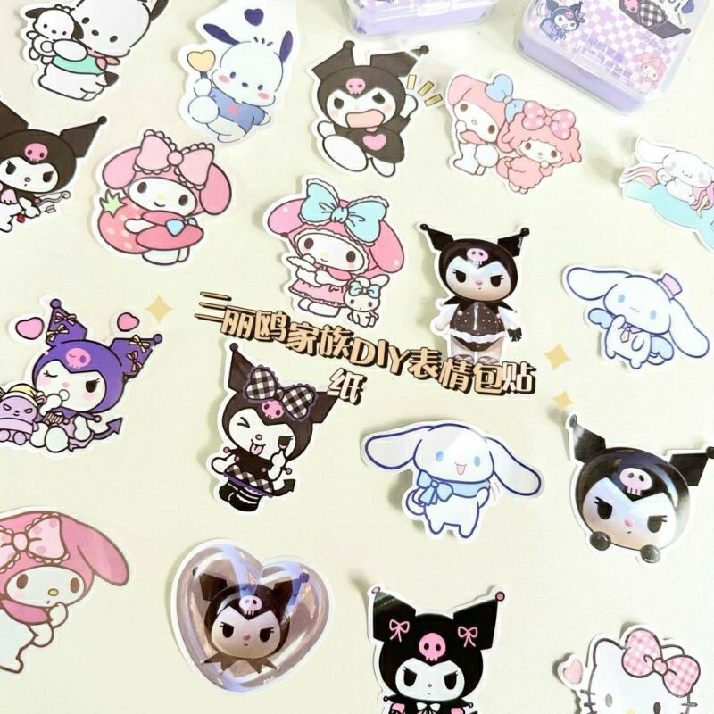 SNT(2044)1Box-20pcs Sticker/Pelekat Emoji表情包贴纸 Cartoon Sanrio DIY Emoji ...