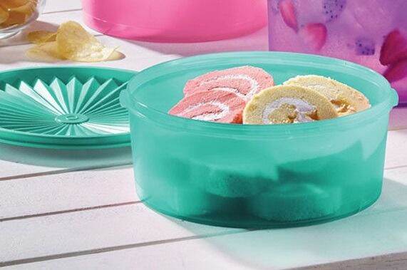 Tupperware Deco Canister 1.5L Pink / Green (1pc OR 2 Units) | Lazada