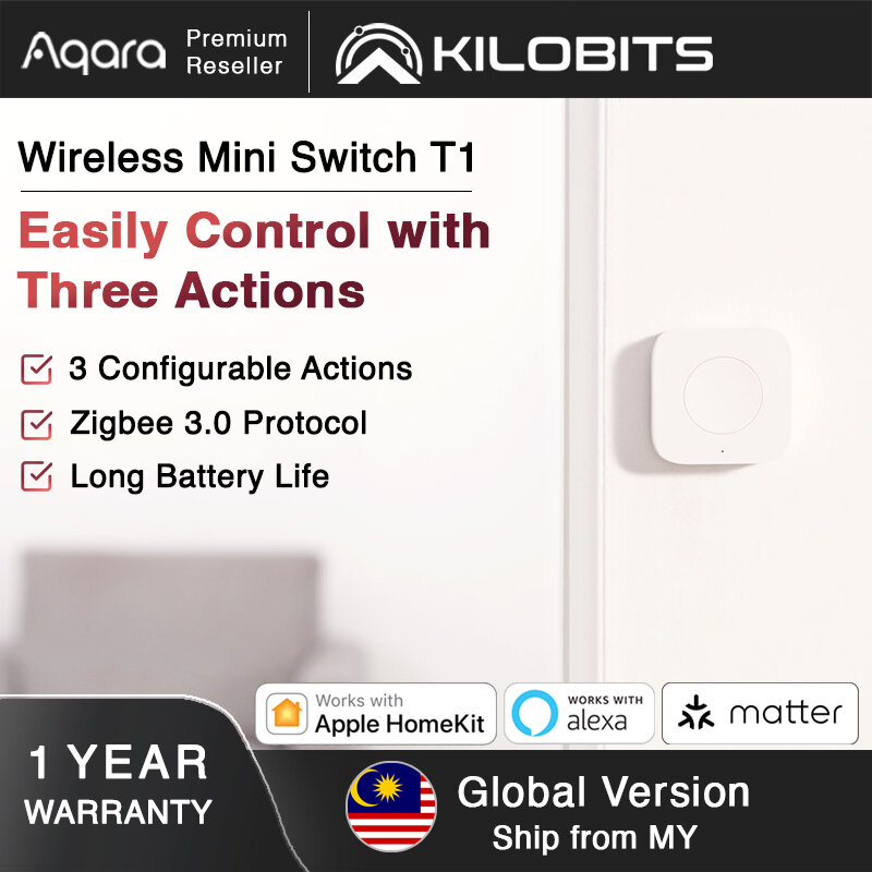 Aqara Wireless Mini Switch T1 Global Version | Lazada