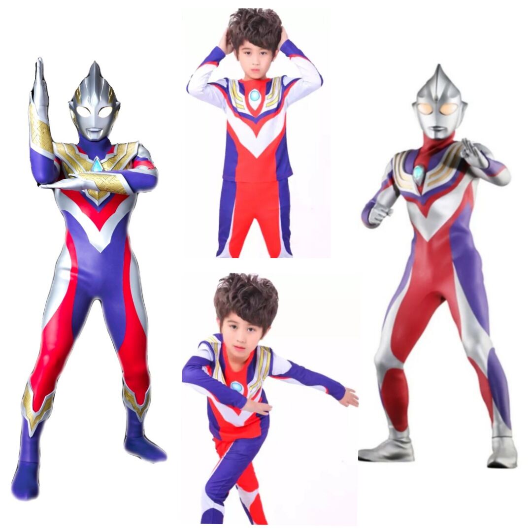 ULTRAMAN Kid Costume Set Outfit Shirt Pants Mask Cosplay.. | Lazada