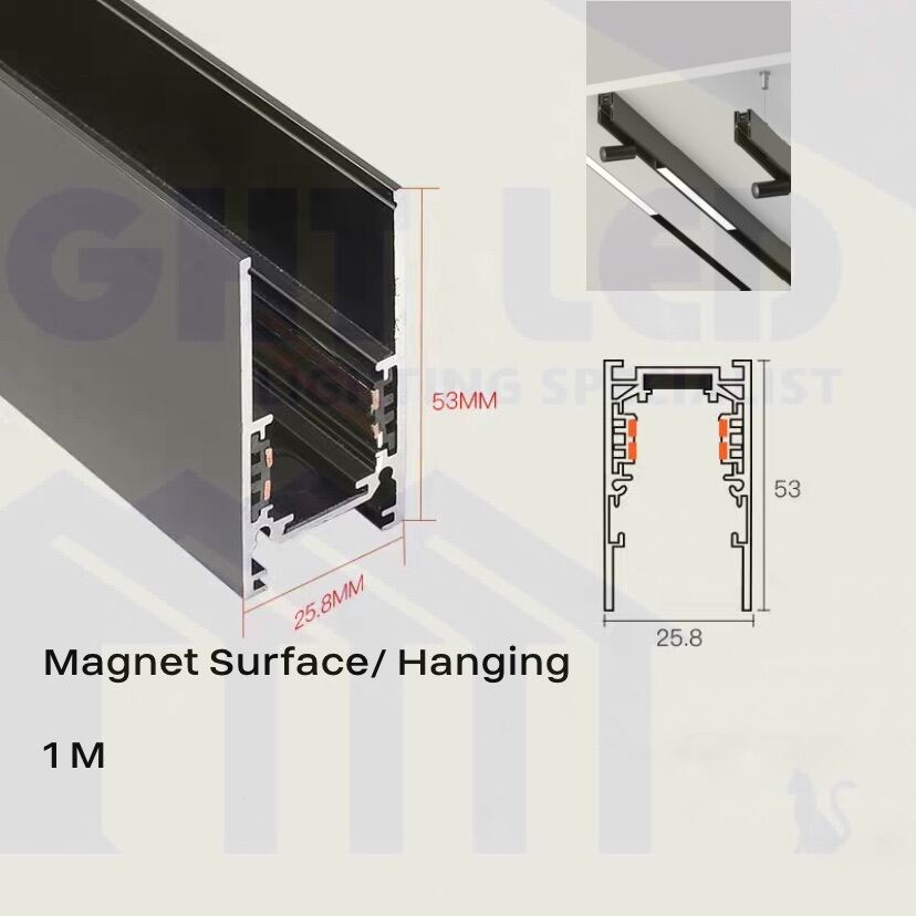 Magnetic Track Magnet Recessed / Surface Track Rail 1M 2M 3M | Lazada
