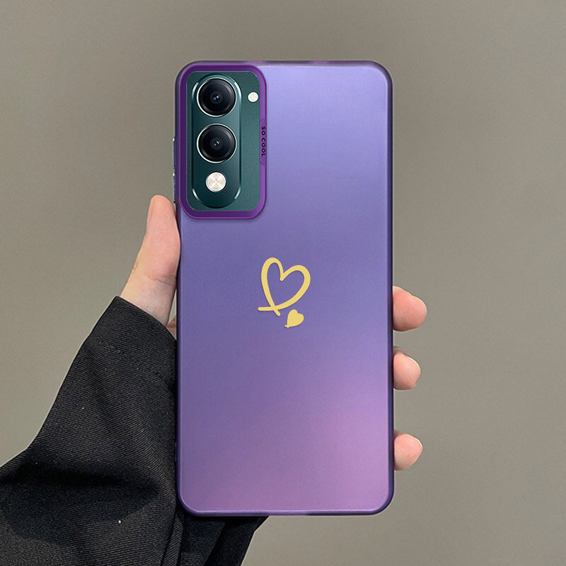 vivo Y29t Y29s Y19s Pro Square Matted Case Lovely Heart Shape Plastic ...