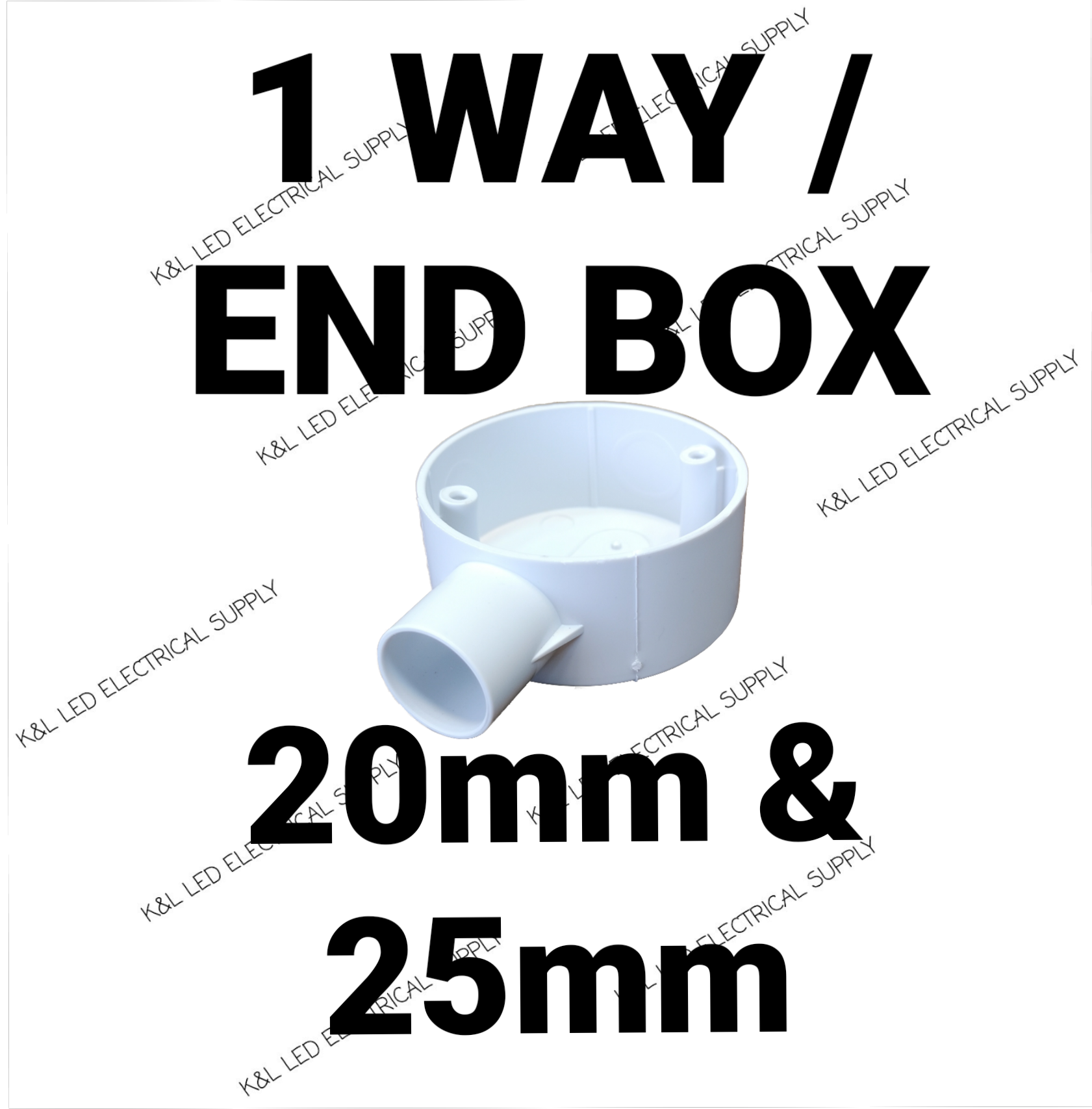 PVC CONDUIT FITTING 1 WAY / END BOX 20MM 3/4" & 25MM 1" | Lazada