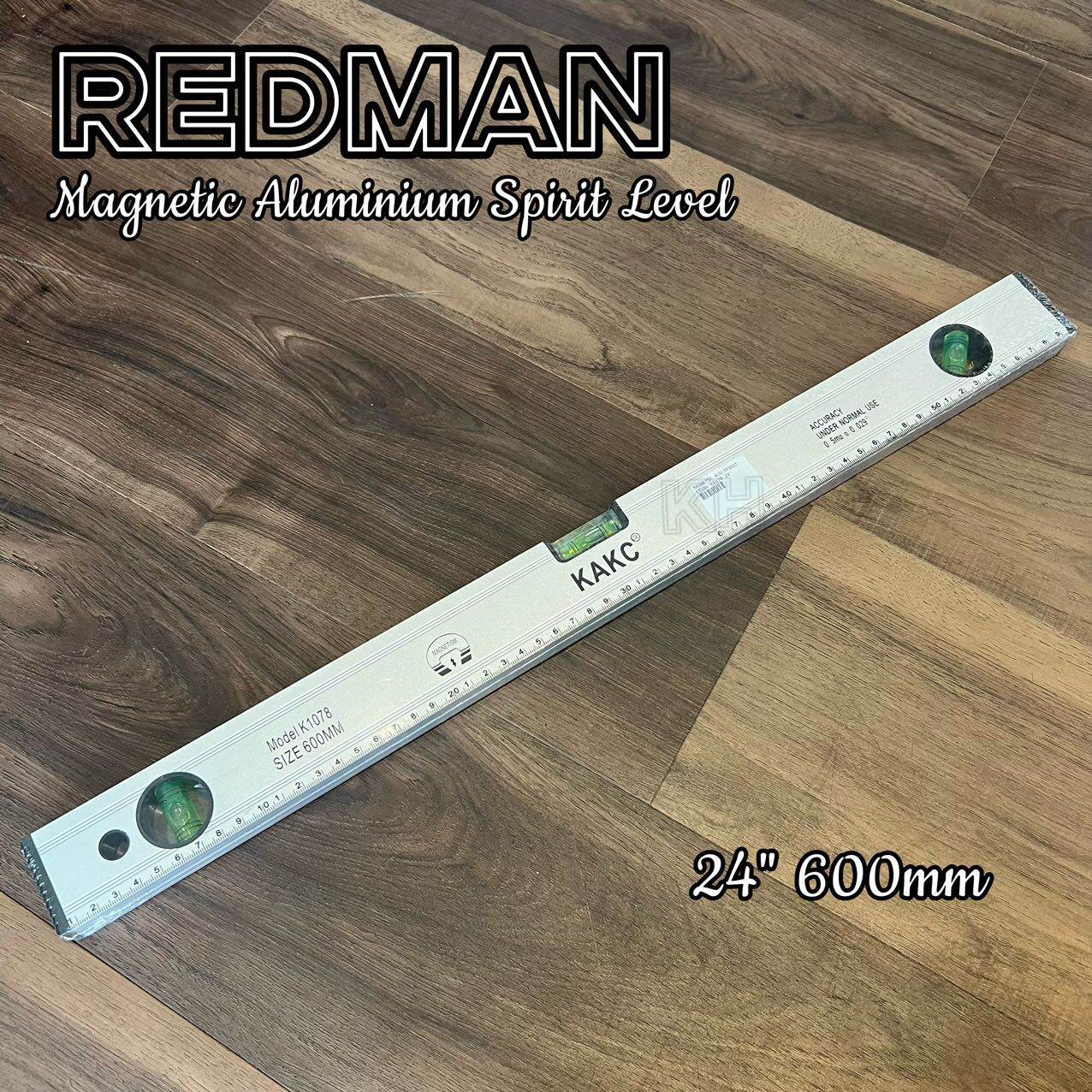 REDMAN 18" / 24" MAGNETIC ALUMINIUM SPIRIT LEVEL / TIMBANG AIR / ANGLE ...