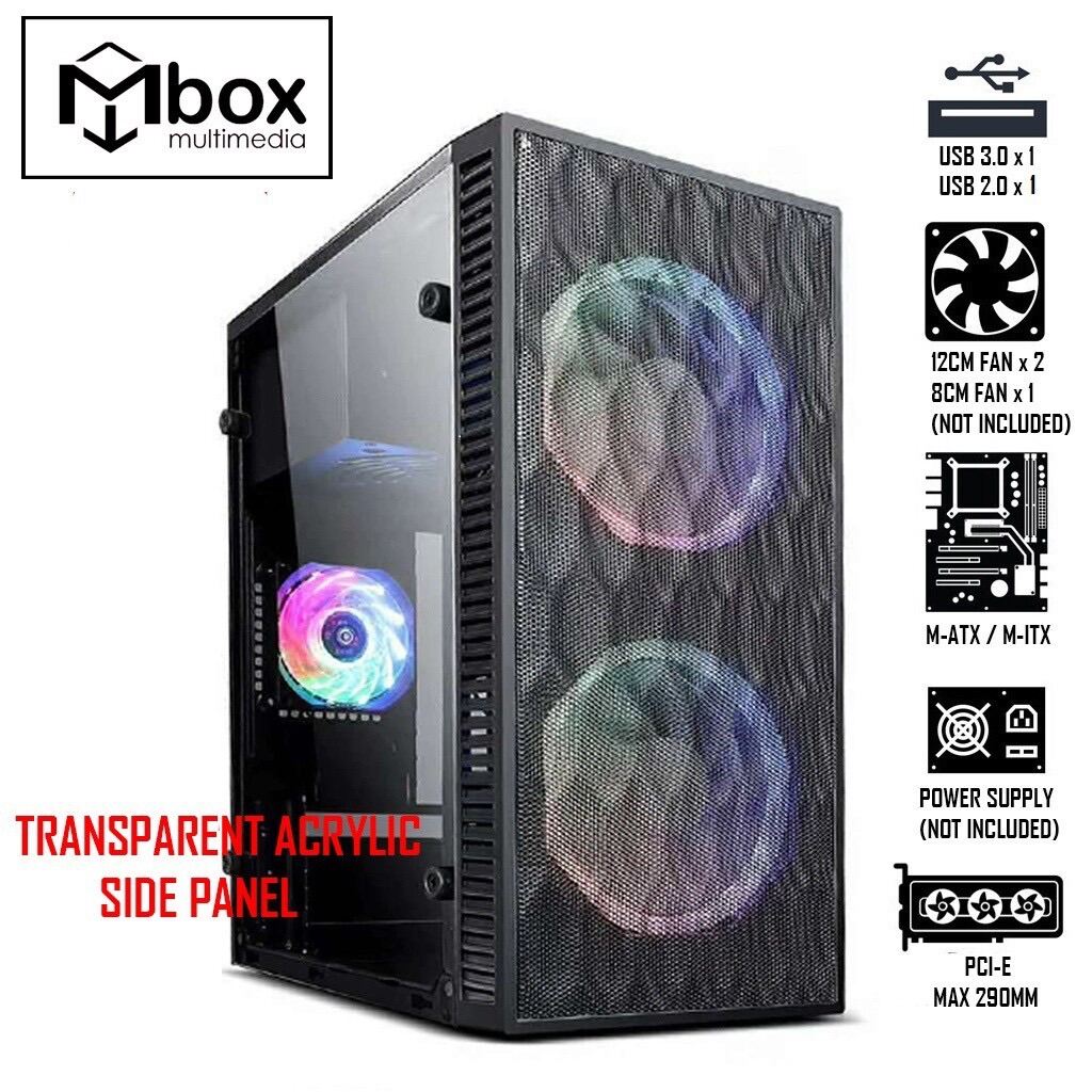 （STOCK READY MCG-X35）MBOX PREMIUM M-GAMING M-ATX Casing With ...