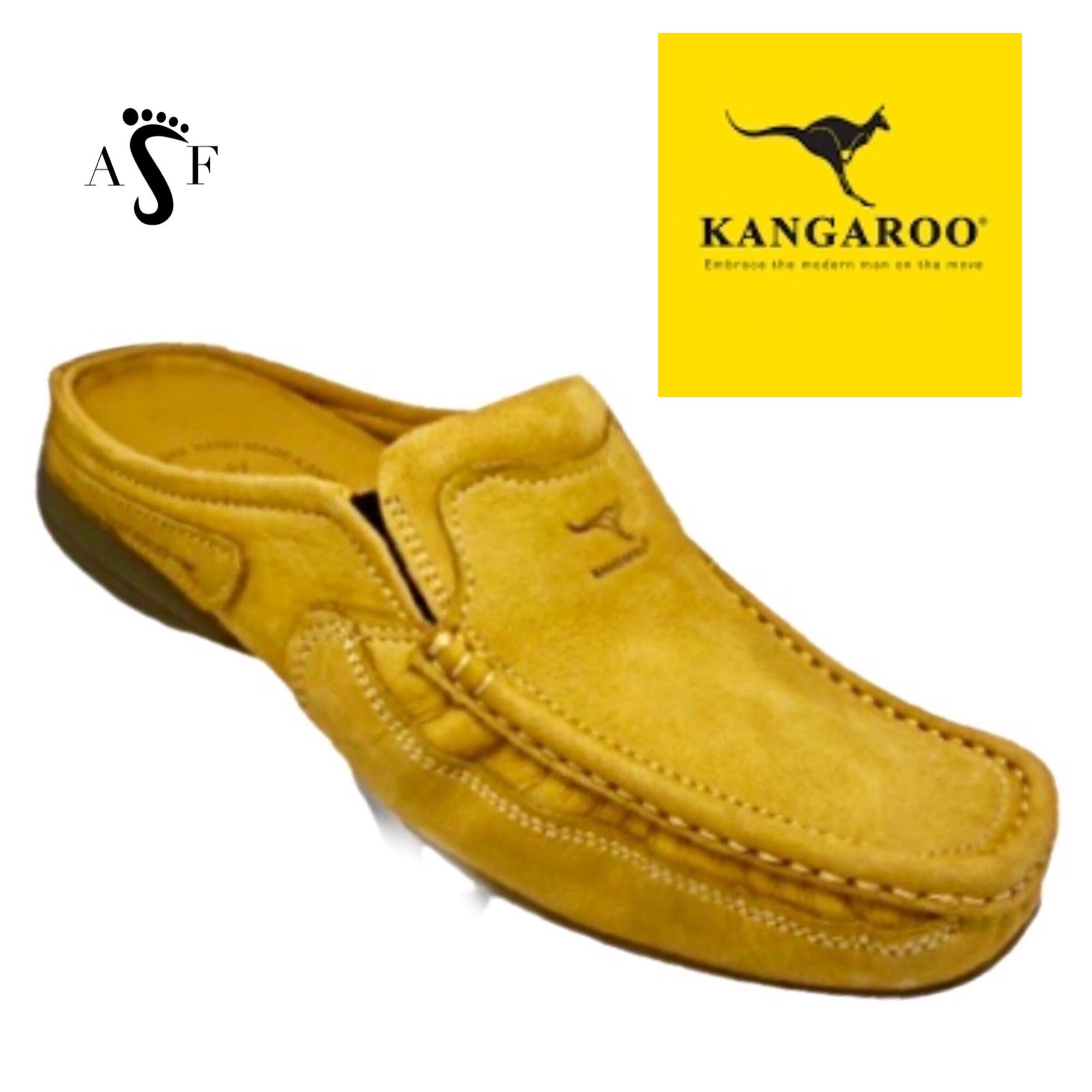 Original KANGAROO full leather casual formal slip-on comfort shoe/kasut ...