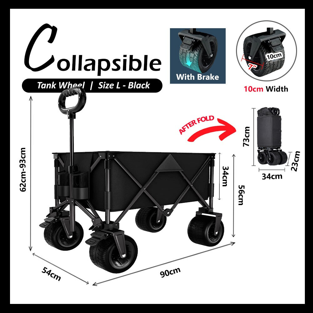 Foldable Wagon Outdoor Trolley Camping Trolley Outdoor Trolley Camping ...