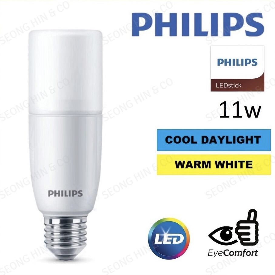 Philips 11W LED Warm White - E27 | Lazada