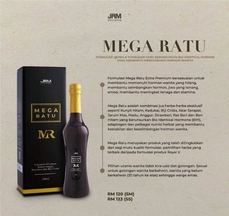 JRM Formulasi Mega Ratu 300ml Jamu Ratu Malaya | Lazada
