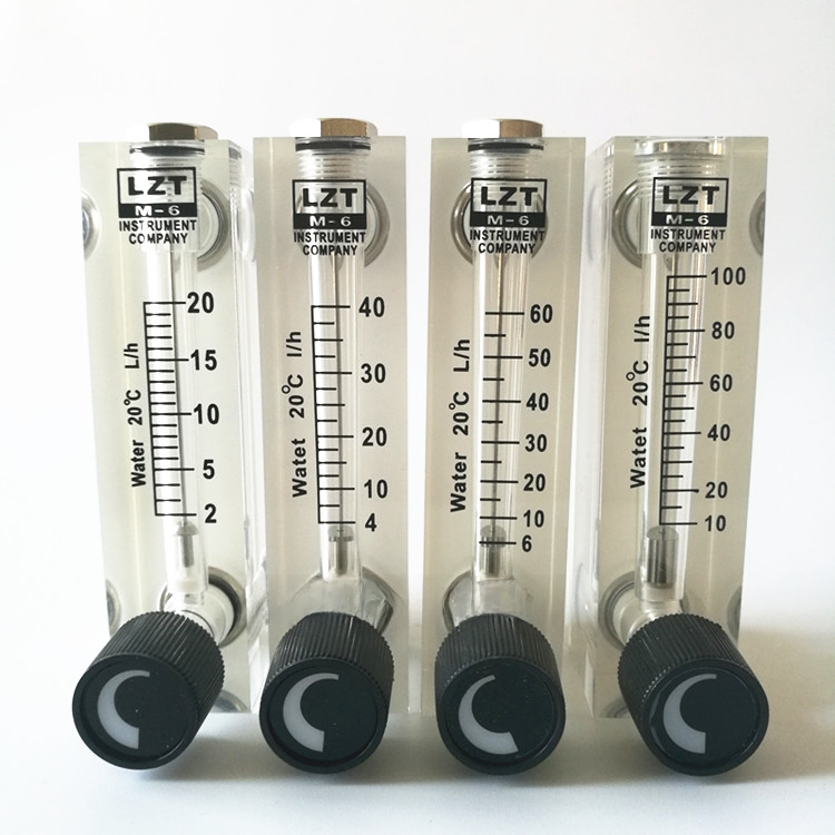 LZT-6T Flow Meter for Gas And Liquid Water Air Nitrogen Organic Glass Rotor LZM-6T Panel Flow ...
