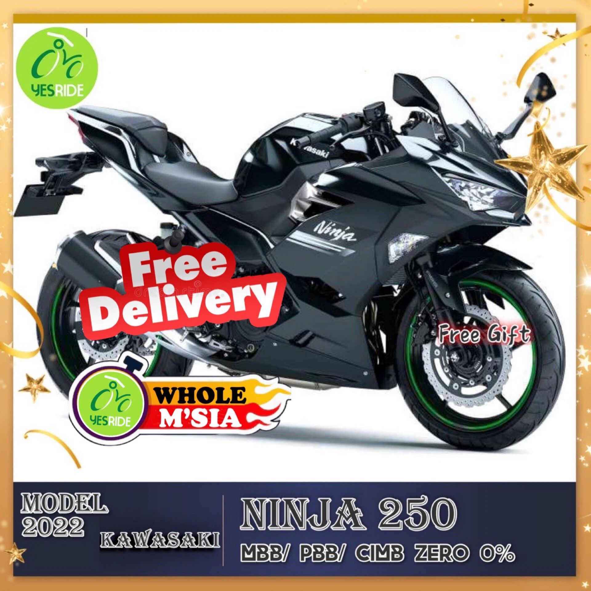 Kawasaki NINJA 250 model 2022 | Lazada