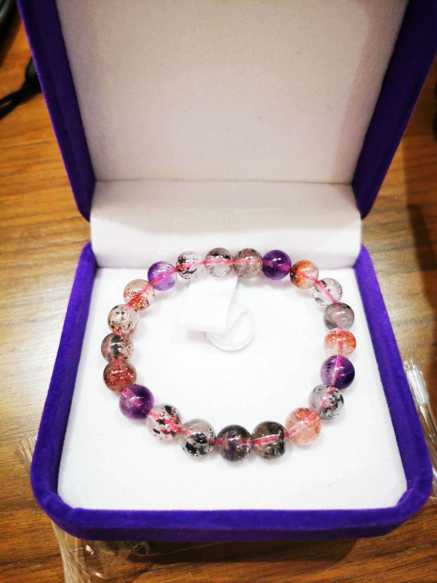 Natural Super Seven Crystal Bracelet 超7水晶手串 9mm-10mm | Lazada