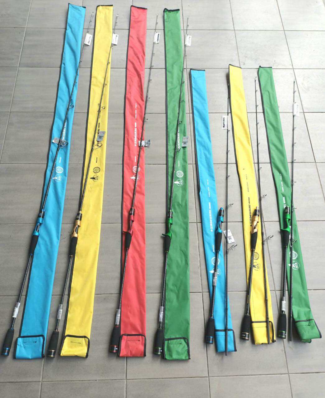 MAGURO SAMURAI SOLID CARBON FISHING ROD MSSC SPINNING & BAIT CASTING ...