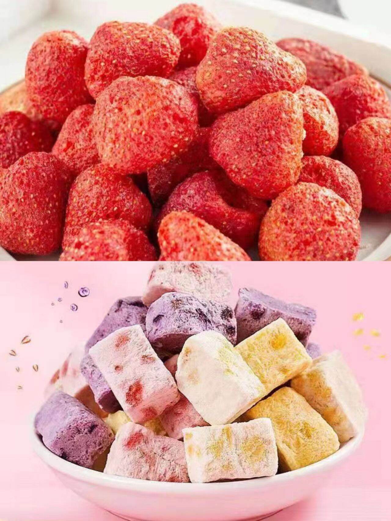 冻干草莓干 冻干酸奶块Freeze Dried Strawberry/Yogurt Cube Buy1Free1 Ready Stock ...
