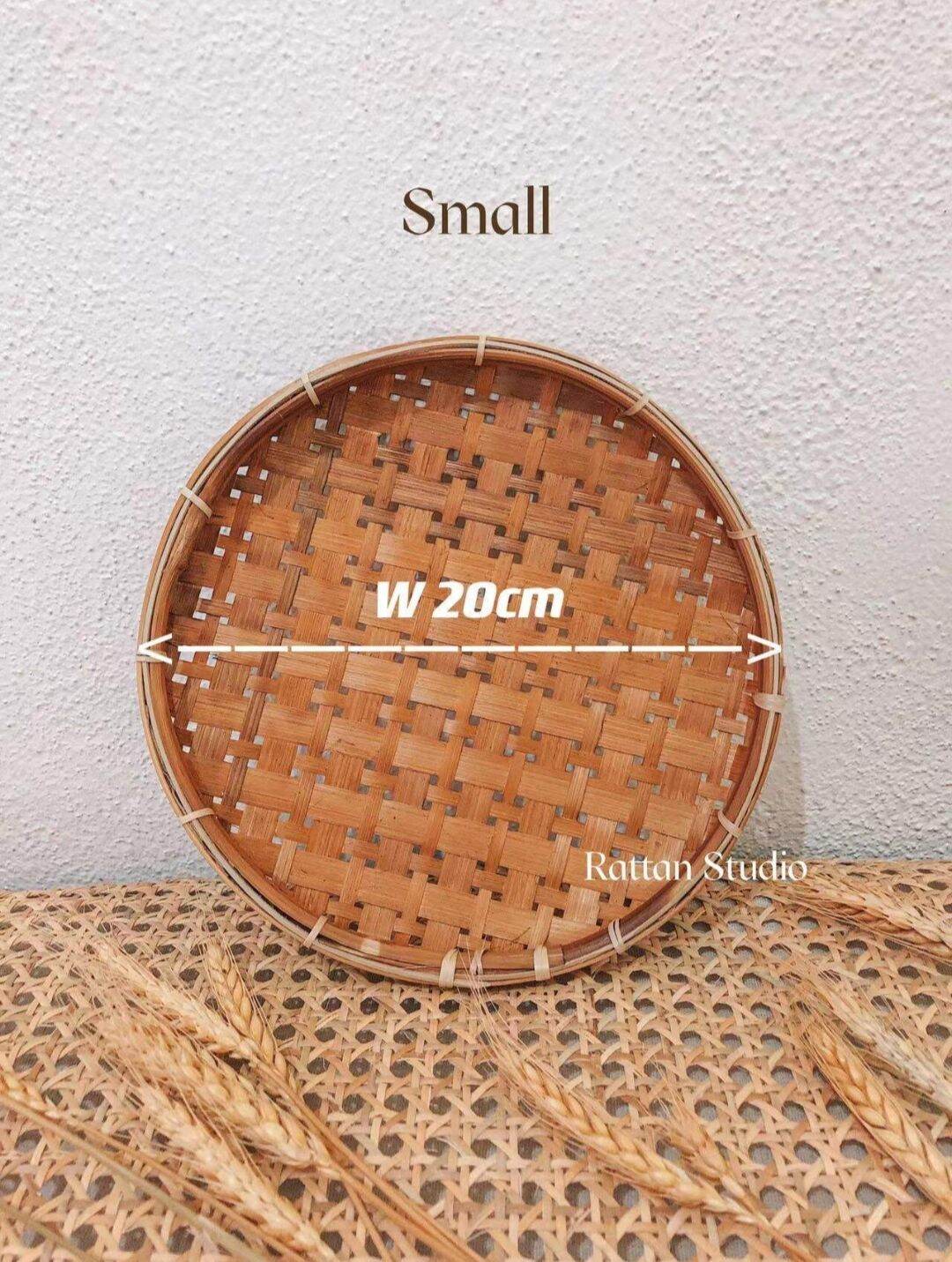 Handmade Bamboo Round/Oval Food Tray / Kraf Tangan Bulat/Bujur Dulang ...