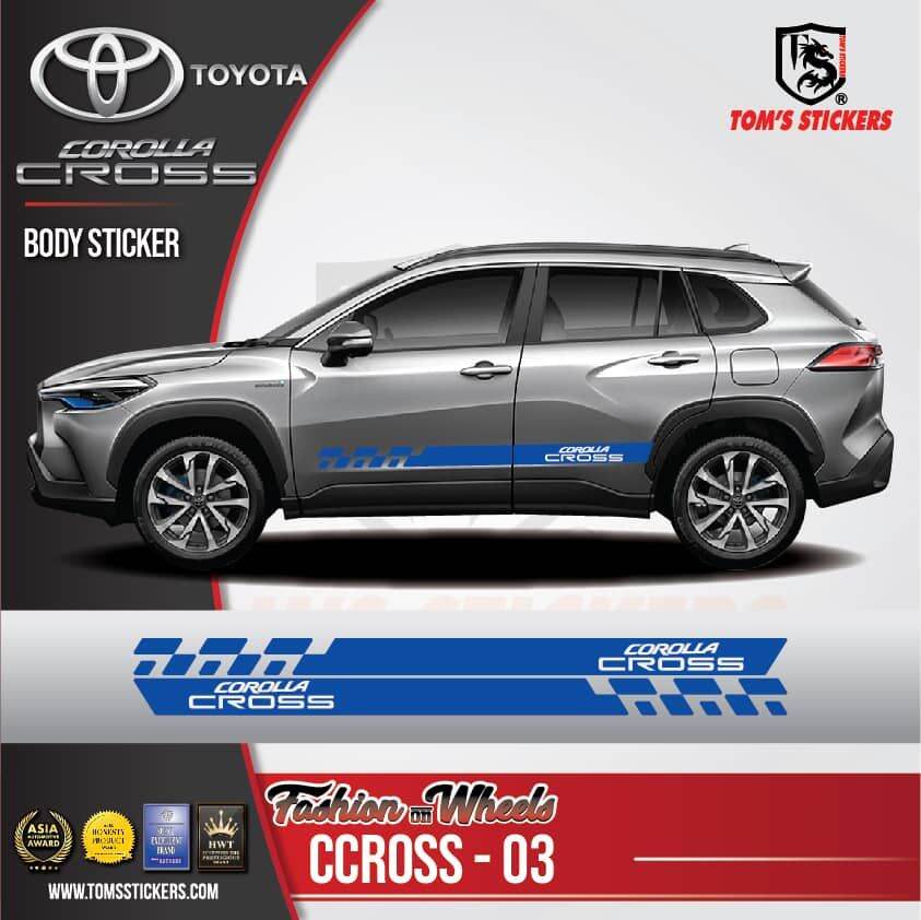 👍👍 TOYOTA COROLLA CROSS CAR BODY STICKERS SET CCROSS - 03 | Lazada