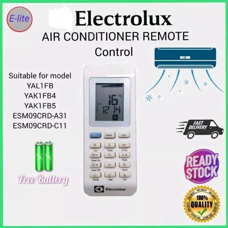 1pcs ELECTROLUX(OEM) Air conditioner Remote Control YAL1FB/ YAK1FB5 ...