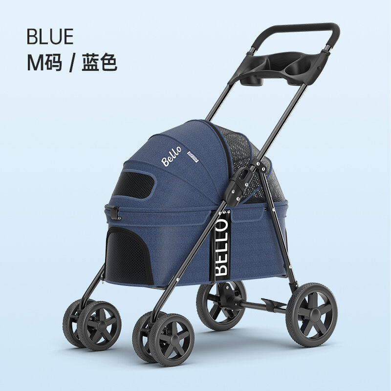 Bello Pet Stroller Dog Cat Trolley Outdoor Car Small and Medium-Sized ...