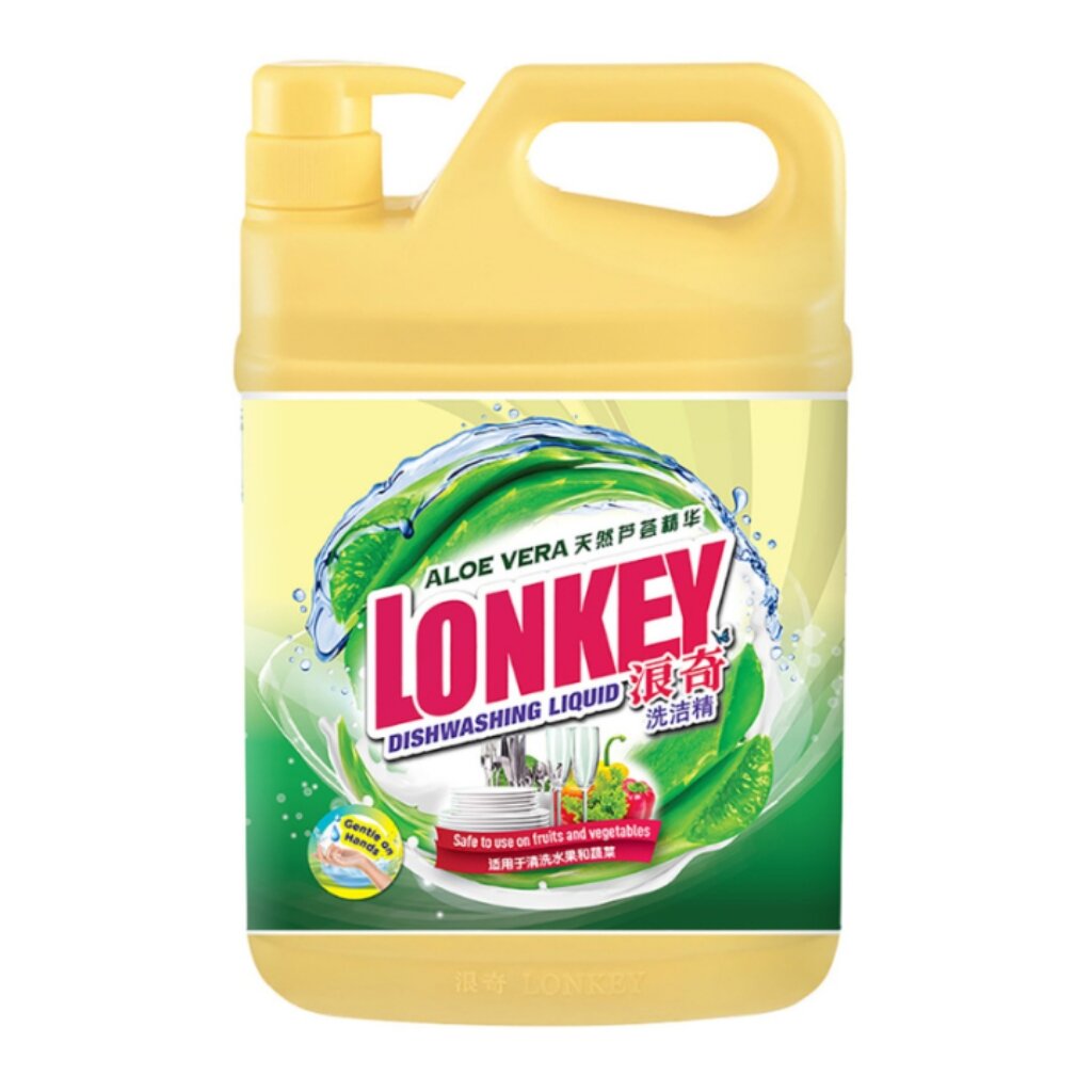 [TKM] Lonkey Dishwashing Liquid Aloe Vera (1.8kg) | Lazada