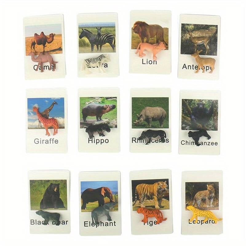 Montessori Animal Matching Card,Language Learning Cognitive Kids ...