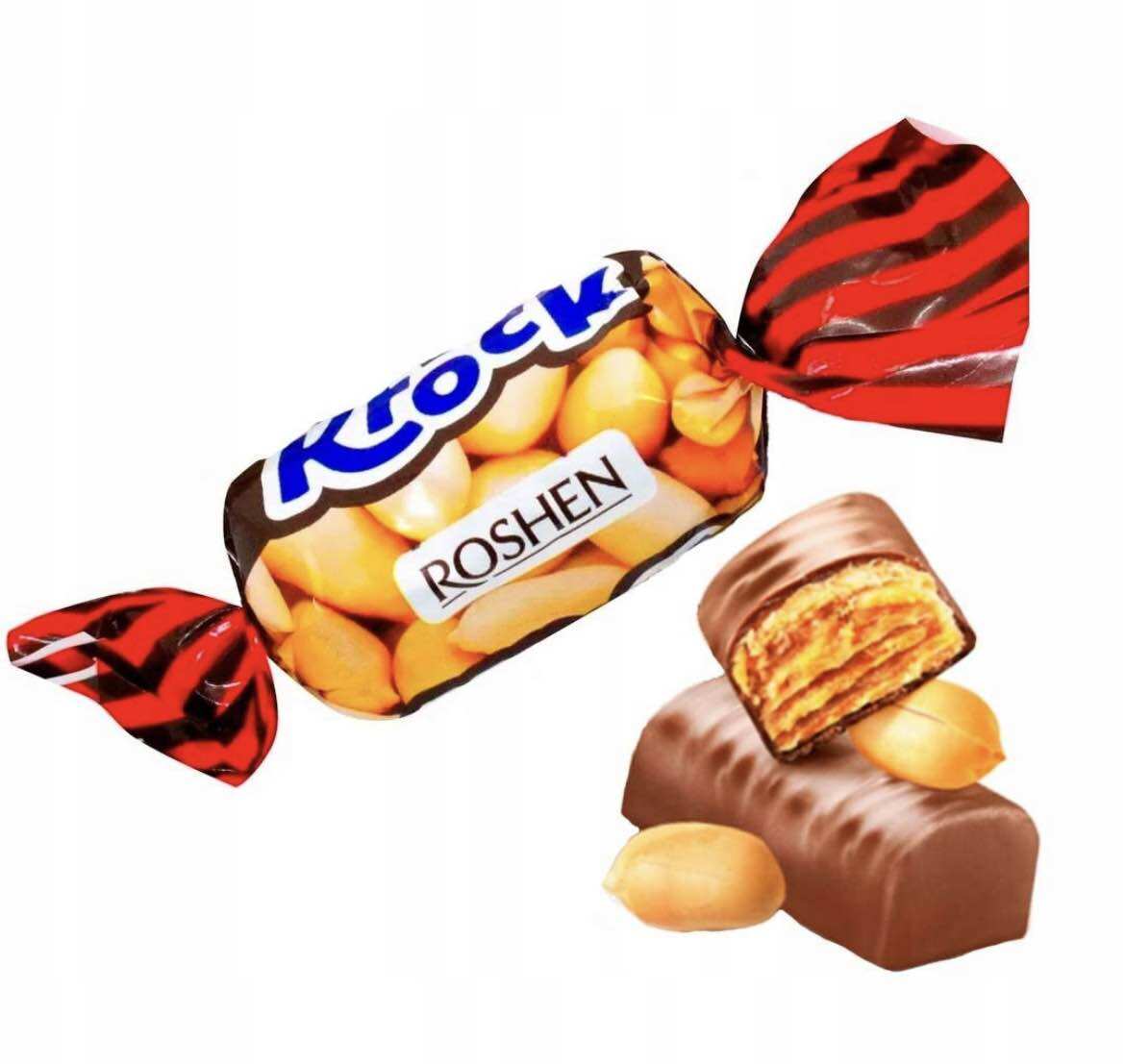 Roshen Krock Sweets With Peanut Paste In Cocoa Coating {250gm&500gm&1k ...