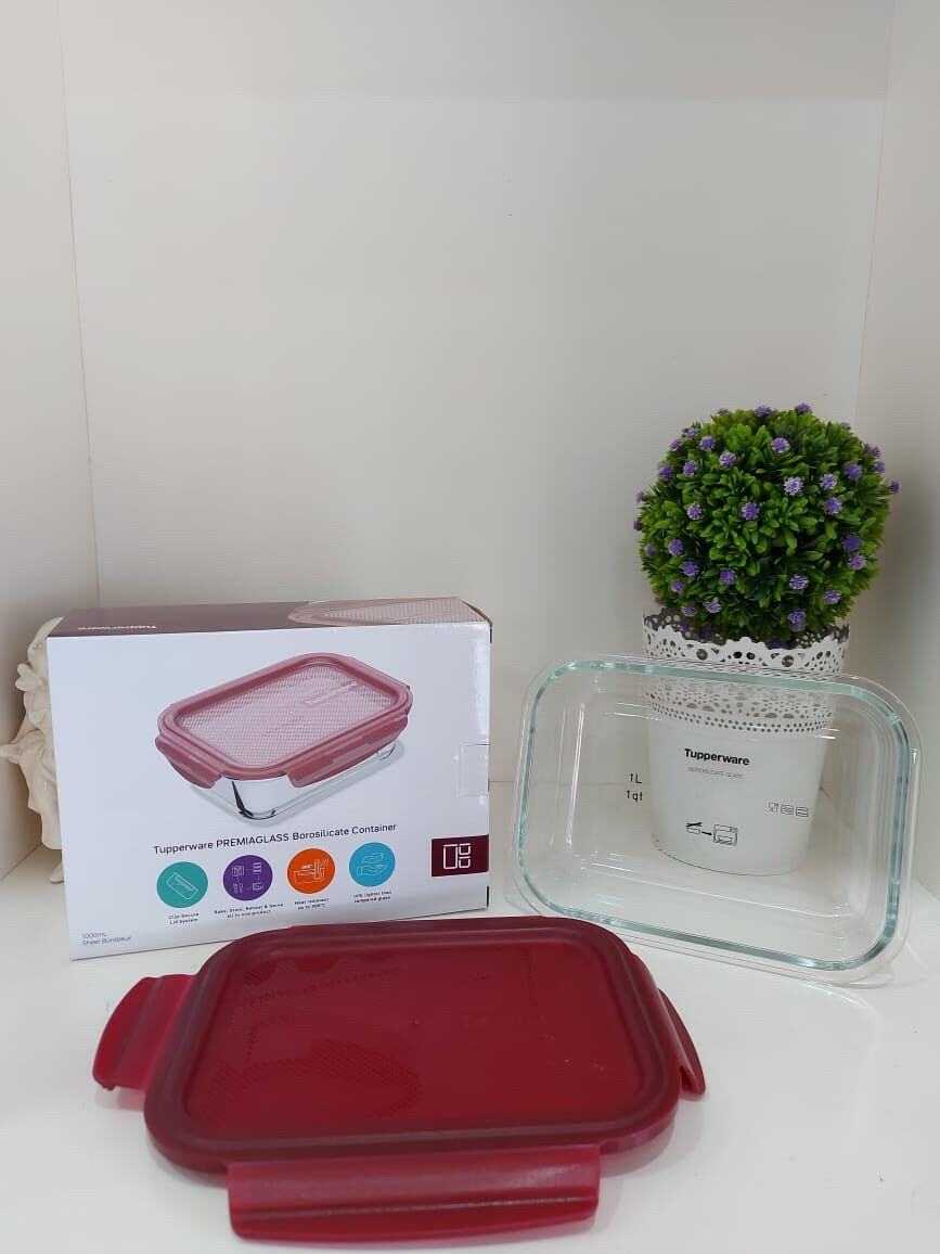 Tupperware PremiaGlass Rectangular 1.0L 1pcs | Lazada